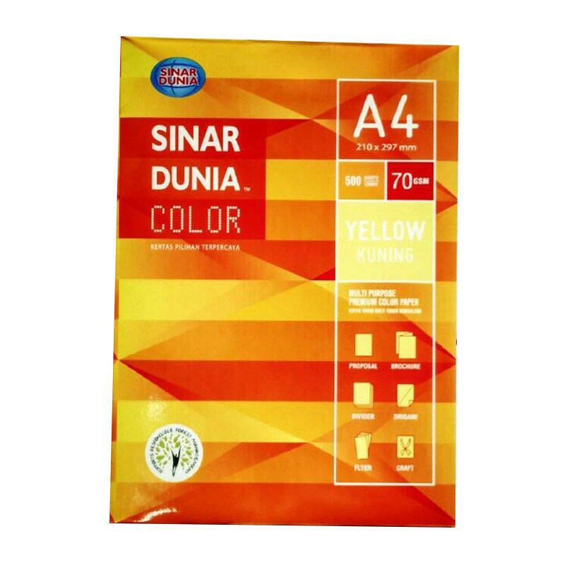 KERTAS HVS A4 70gr SIDU COLOR KUNING