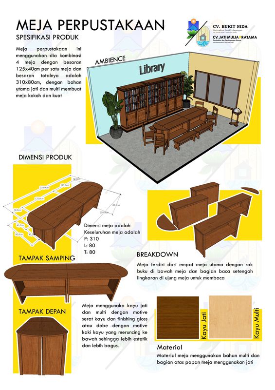Meja Perpustakaan