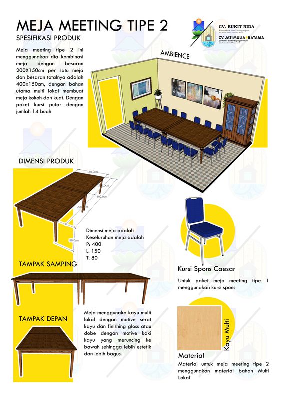 Meja Meeting Tipe 2