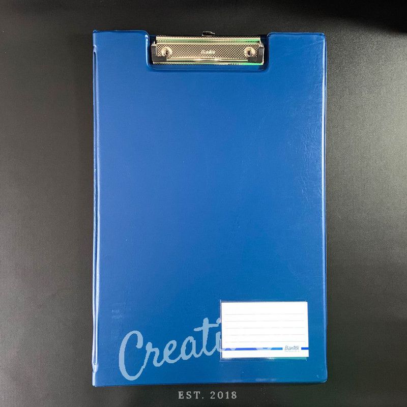 Clipboard F4 Folio Bantex With Cover 4211 Papan Jalan - Biru