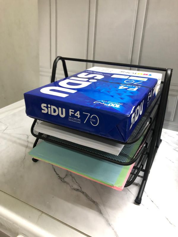 Rak Kertas (paper tray) susun 3, bahan besi powder coating, per buah
