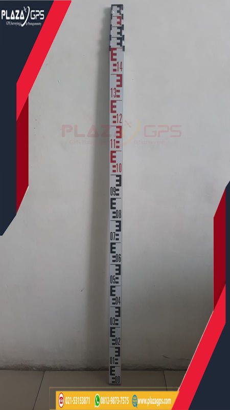 Rambu Ukur 7M / Bak Ukur / Aluminium Staff Berkualitas / 7 meter