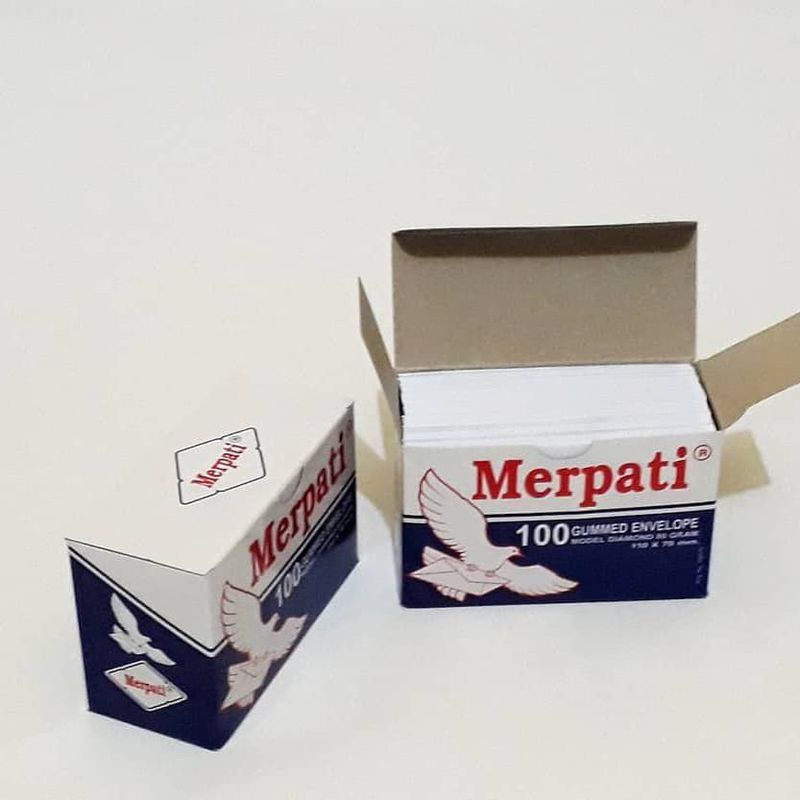 Amplop merpati putih polos 110 x 70 mm (Ukuran Kecil)