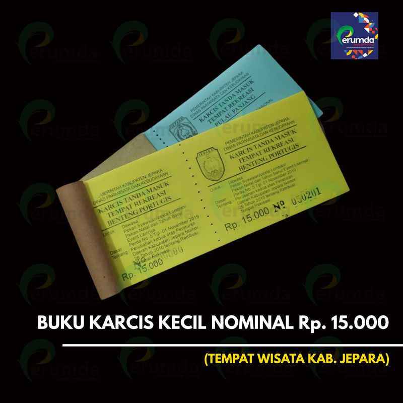 BUKU KARCIS KECIL Rp. 15.000 (Tempat Wisata Kab. Jepara)