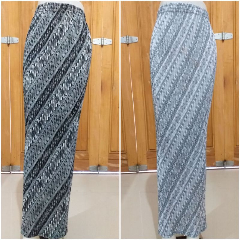 Rok Batik Parang Monocrom - Putih