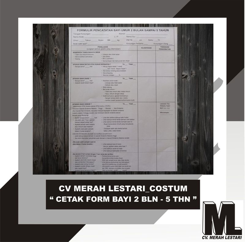 CETAK FORM PENCATATAN BAYI UMUR 2 BLN - 5 THN