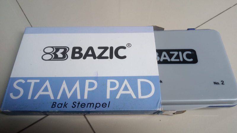 Bantalan cap / bak stempel / stamp pad ukuran no 1 merk Basiz