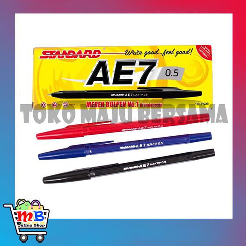 Ballpoin Pulpen Standard AE7 - Merah