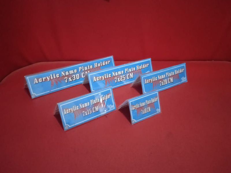 Name Plate / Papan Nama Acrylic Meja Ukuran 7 x 25cm