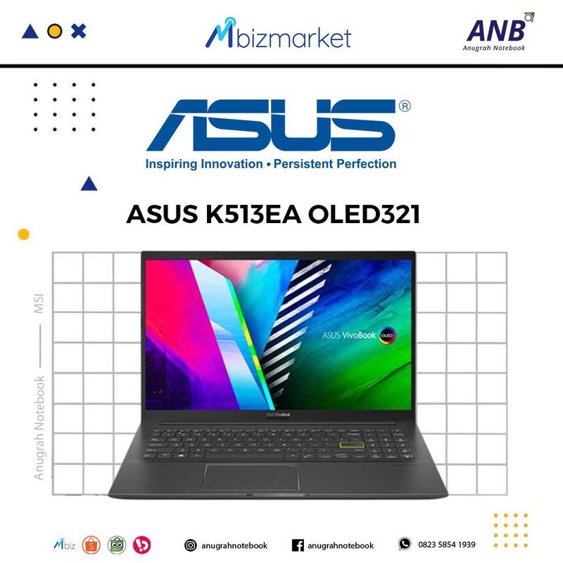 ASUS K513EA OLED321 Intel Core i3-1115G4/8GB/256GB SSD/W10+OHS/15.6 FHD ...
