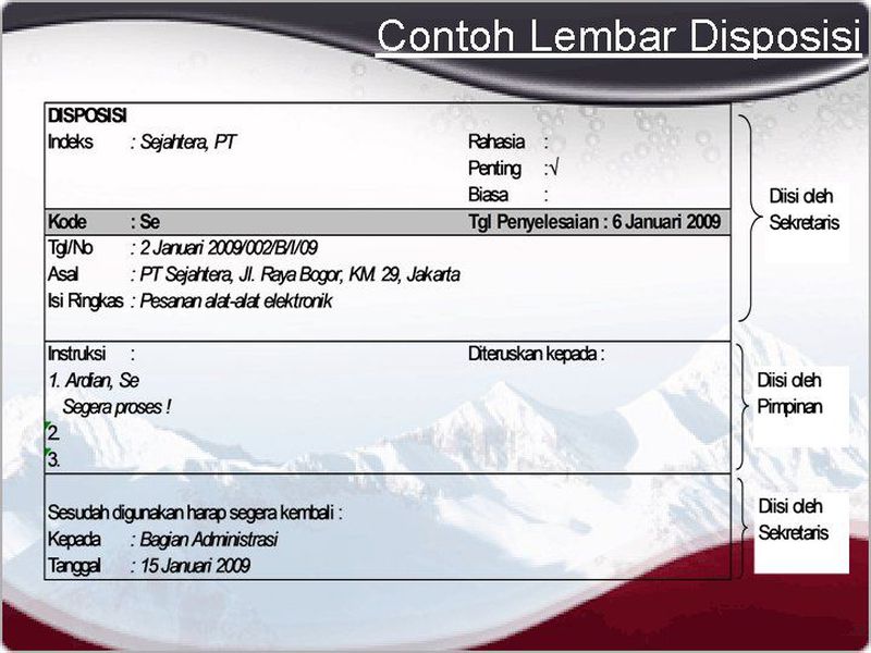 Jasa Membuat/Cetak Lembar disposisi (bebas custom)