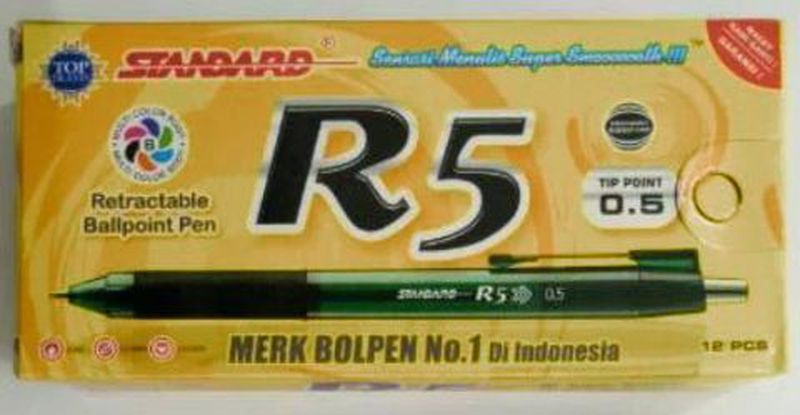 Pulpen Ballpoint STANDARD R5 - hitam