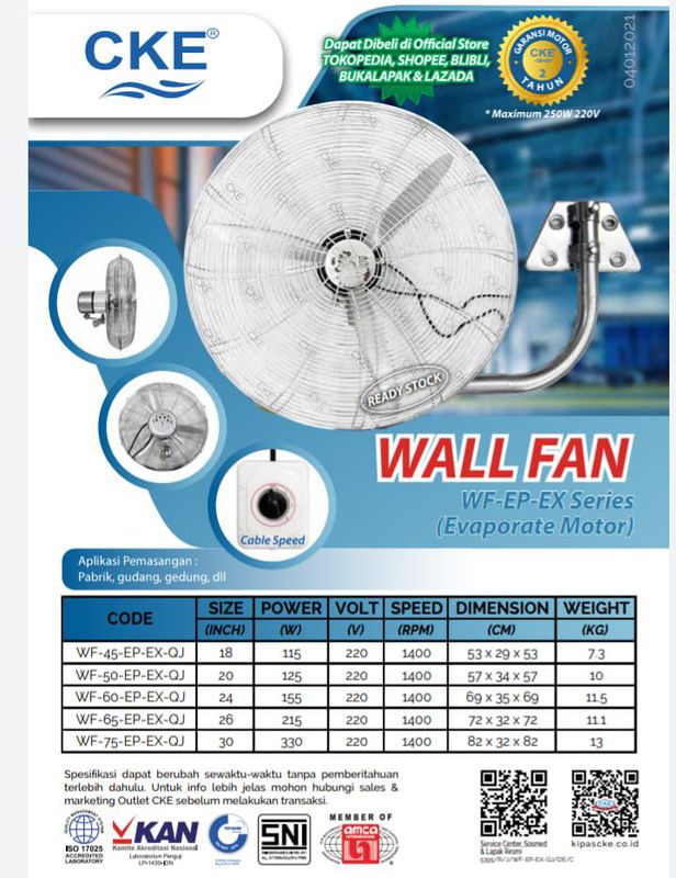 Wall fan 26" CKE (Industri)