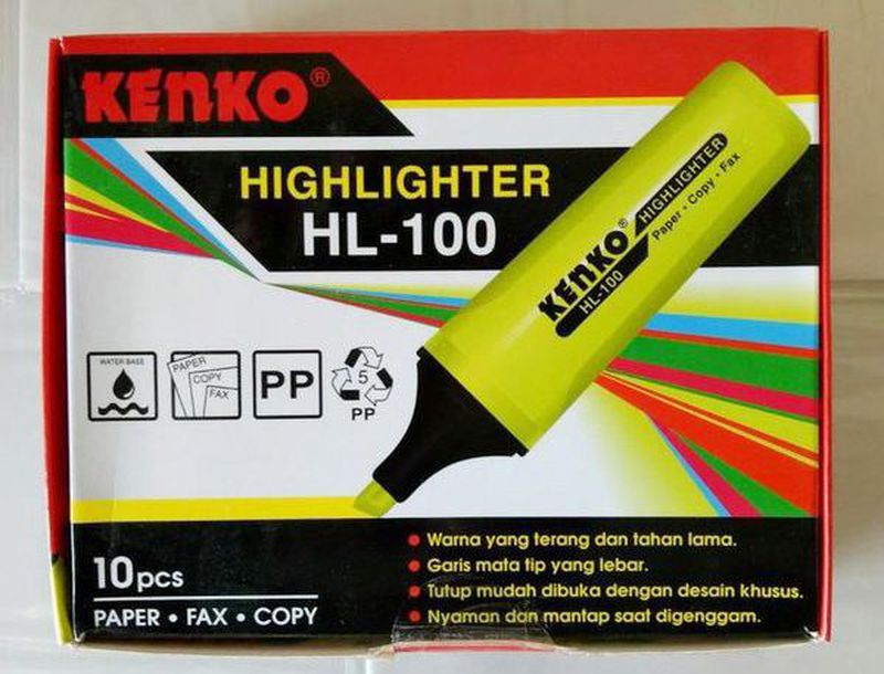 Highlighter KENKO SPIDOL / SPIDOL PENANDA Pastel Color HL-100 - Orange