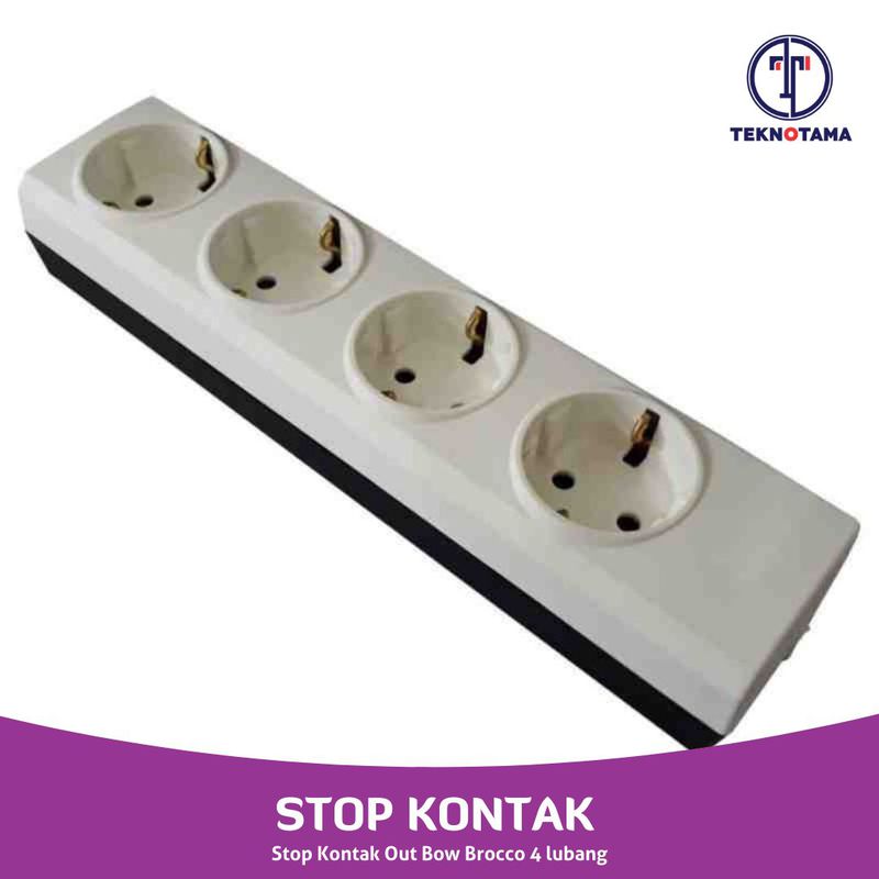Stop Kontak 4 Lubang Out Bow BROCO