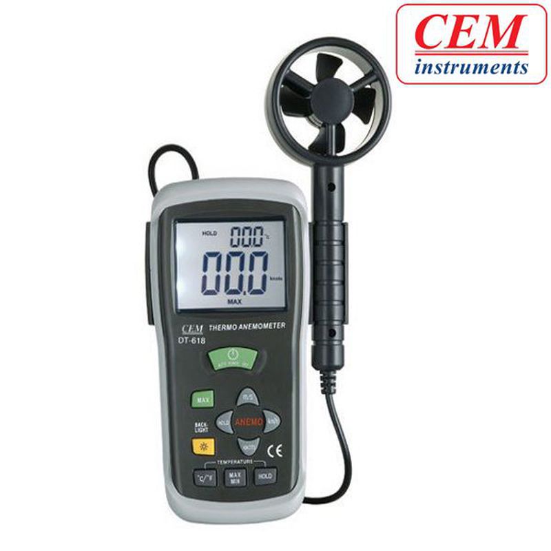 Anemometer Air Velocity & Flow Meter CEM DT-618B