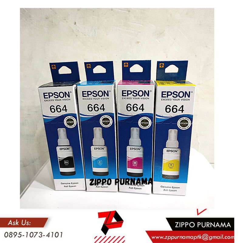 Tinta epson 664 Biru / cyan