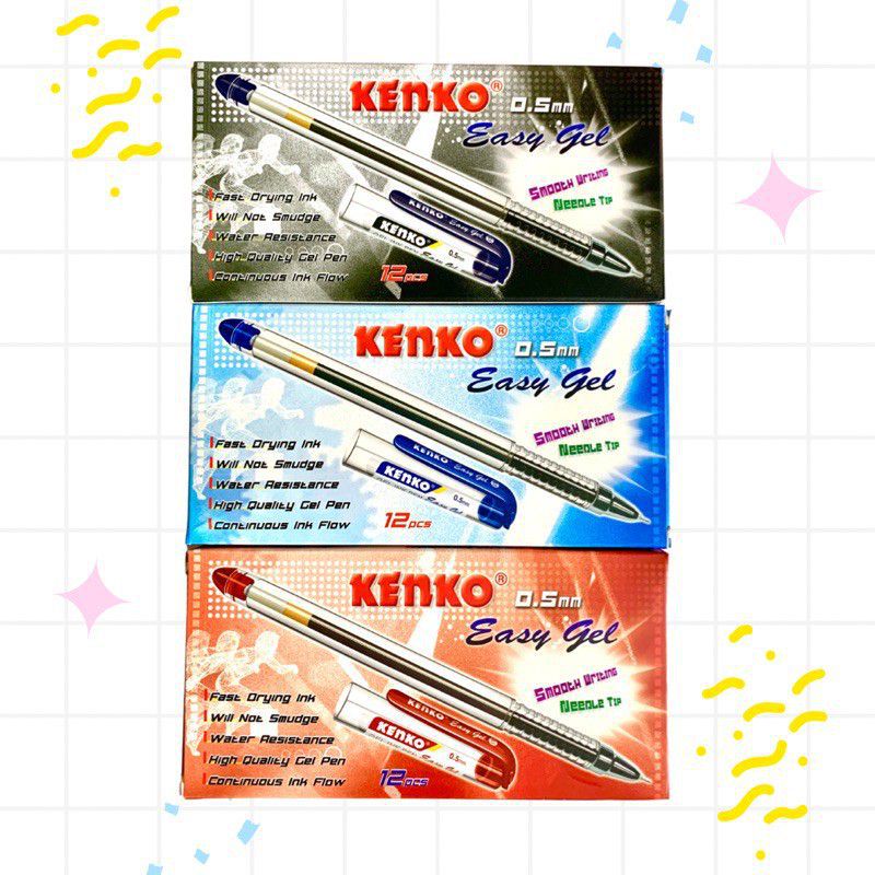 GEL PEN Easy Gel 0.5 mm KENKO - Merah