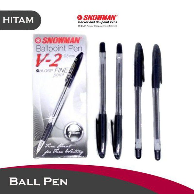 Pulpen Snowman Hitam V2