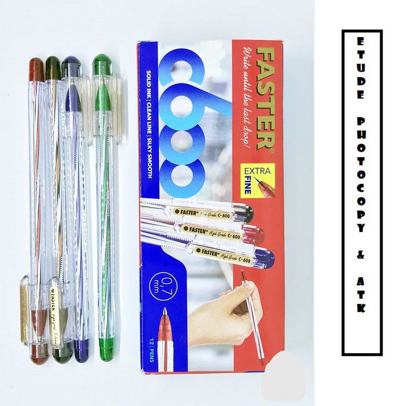 Ballpoint Faster C600 Isi 12 Pcs