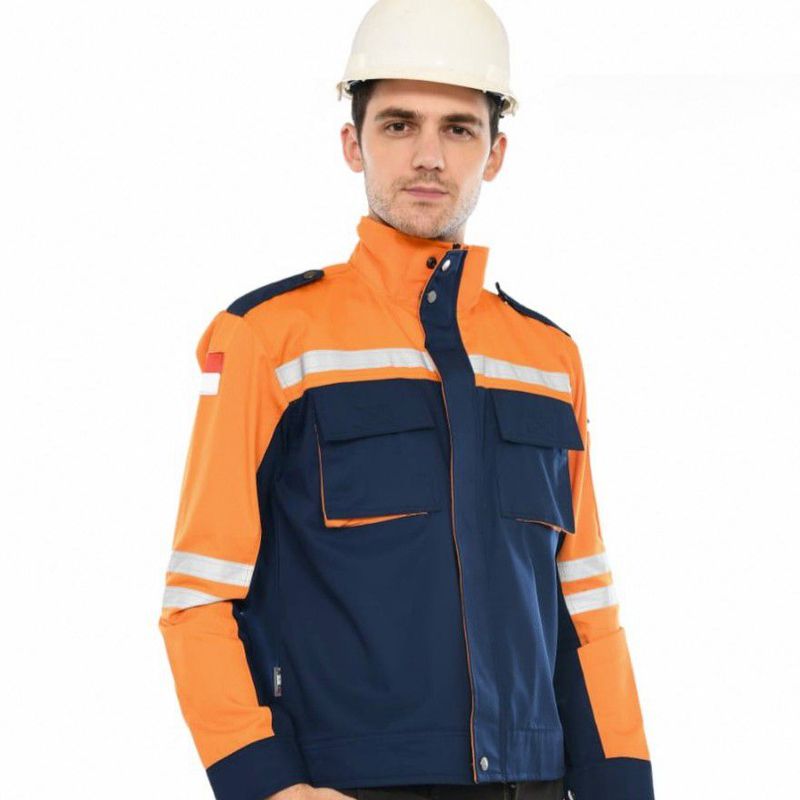 Baju Kemeja Semi Jaket Wearpack Safety Seragam Kerja Proyek Teknisi BJWS-02