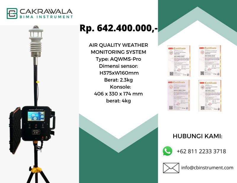 Air Quality and Weather Monitoring System (AQWMS - PRO)