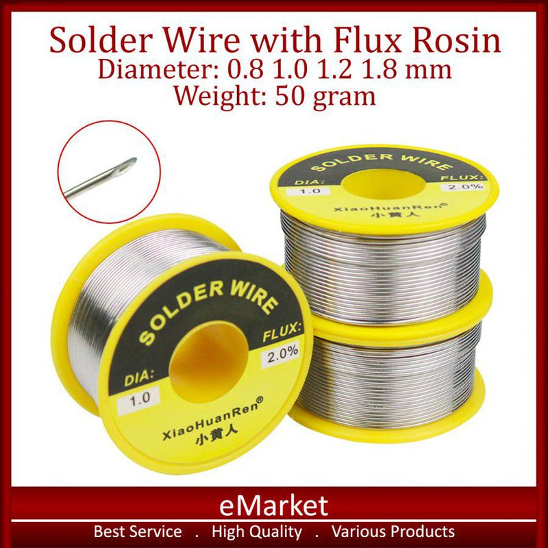 Timah Gulung 50g Flux Rosin Solder 2.0% / 0.8 1.0 1.2 1.8 mm / Kawat ...