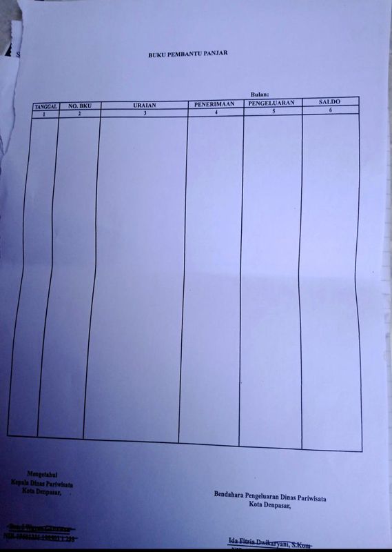 Buku Panjar