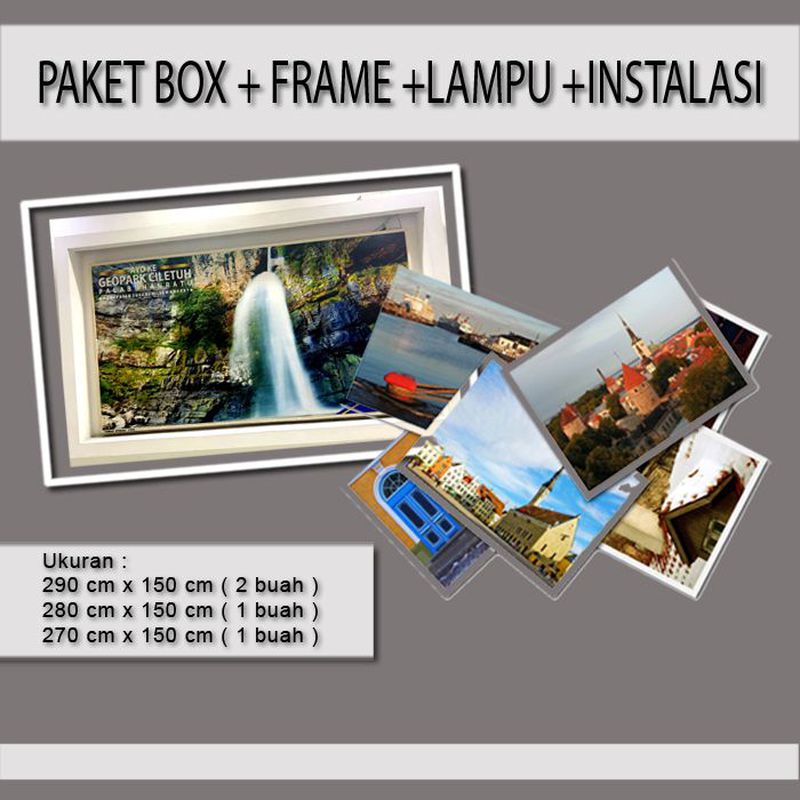 Paket Box + Frame +Lampu +Instalasi