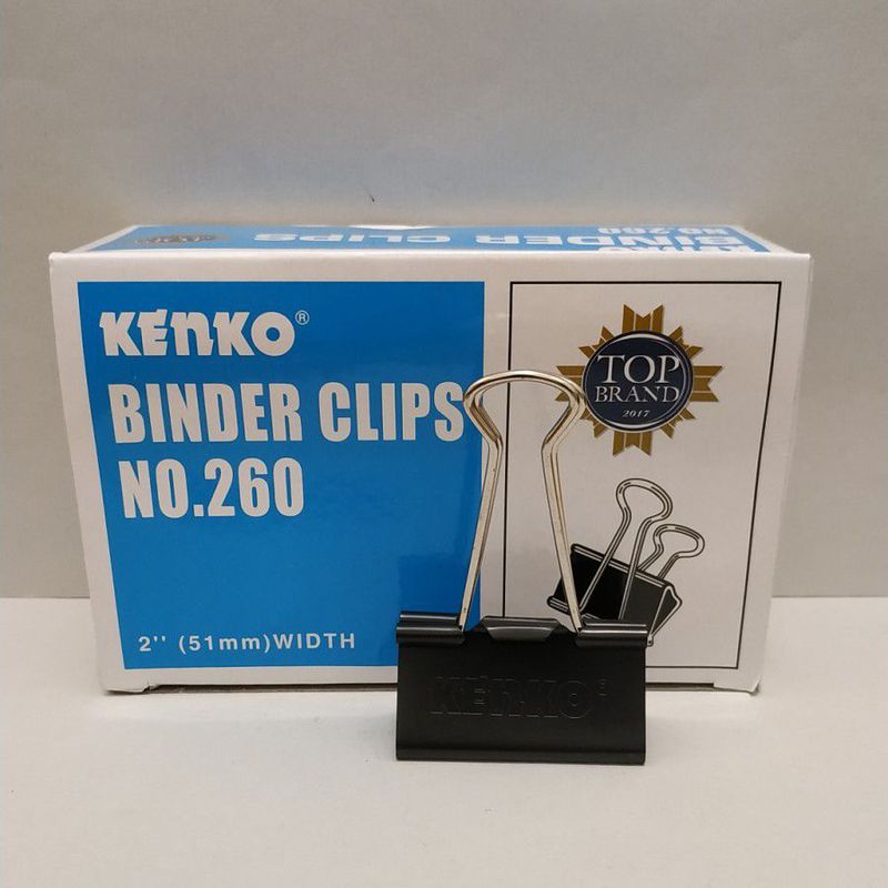 BINDER CLIP KENKO Size No.260 / Jepitan Kertas - 1 Box