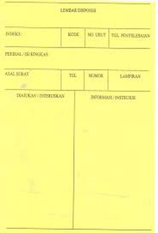 Lembar Disposisi