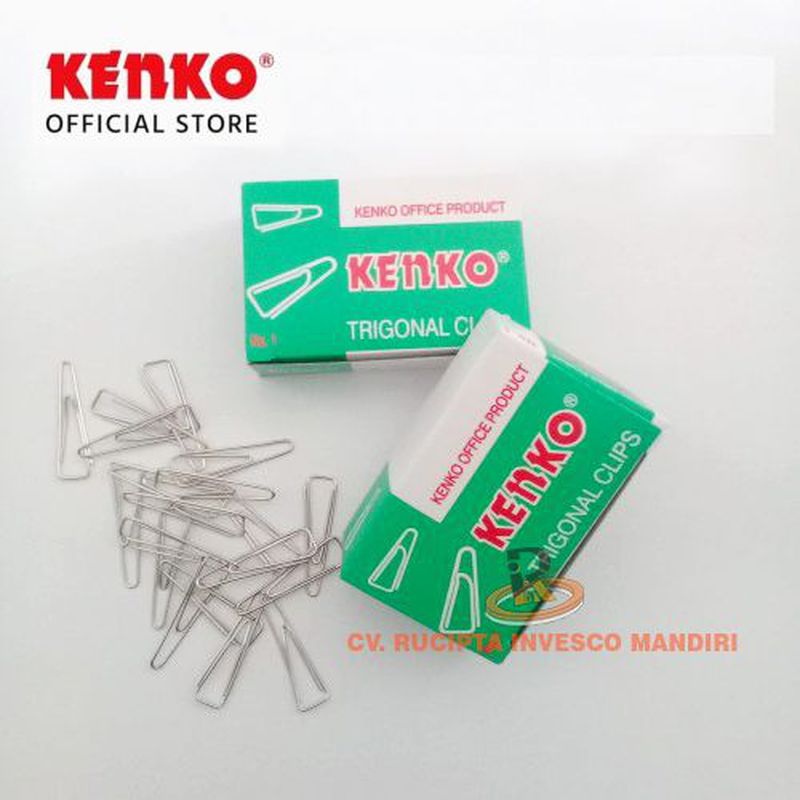 KENKO Paper Clip TRIGONAL CLIP No. 1 / KLIP KERTAS - 1 BOX