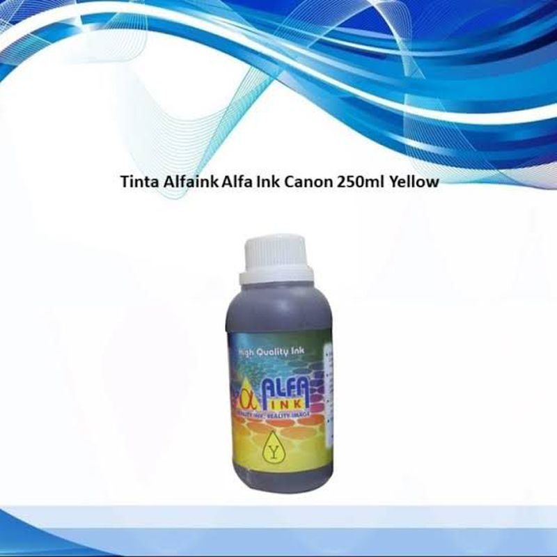 TINTA ALFA INK 250ml YELLOW (KUNING)