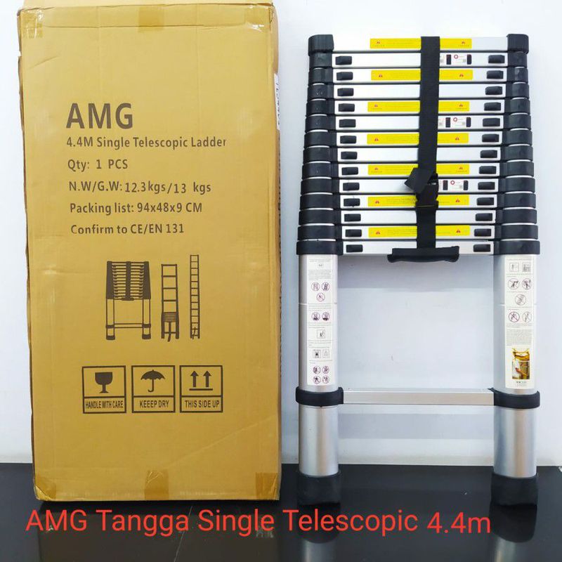 AMG Tangga Single Telescopic 4.4m (Silver) NP