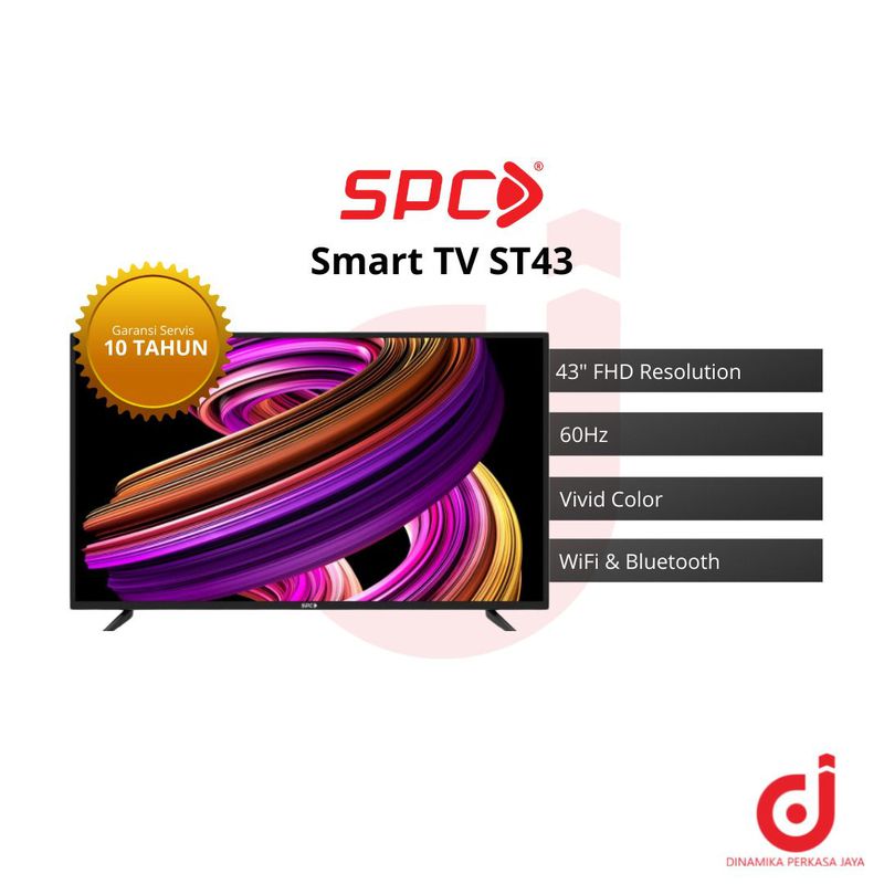 SPC SMART TV ANDROID Digital ST 43 inch 10 Th Garansi