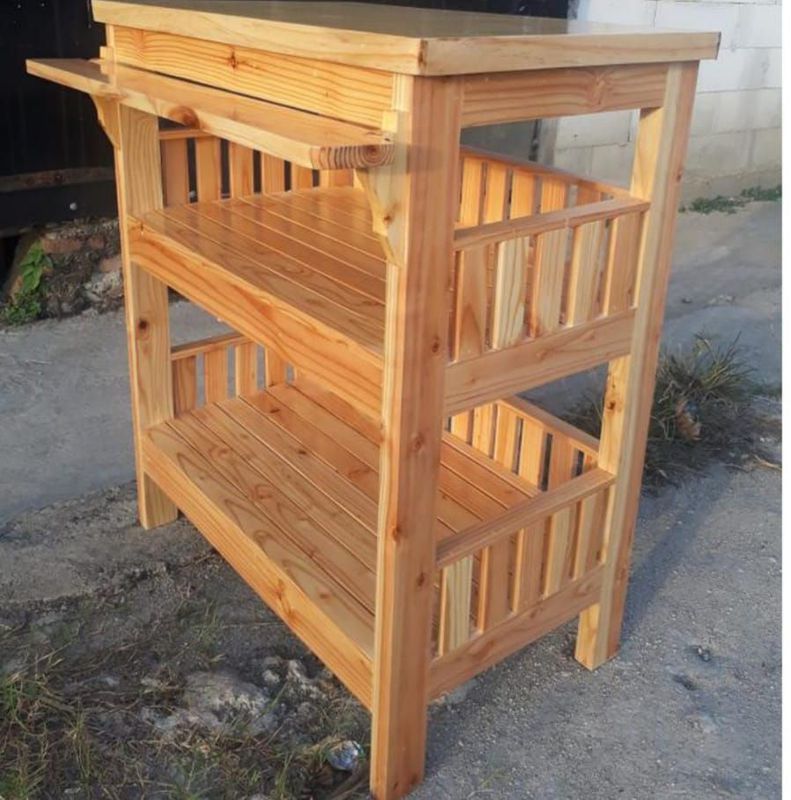 Rak Kayu / Rak Dispenser Kayu