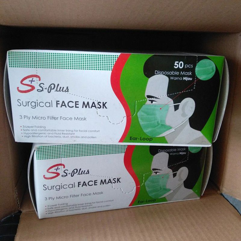 Masker Earloop 3 Ply