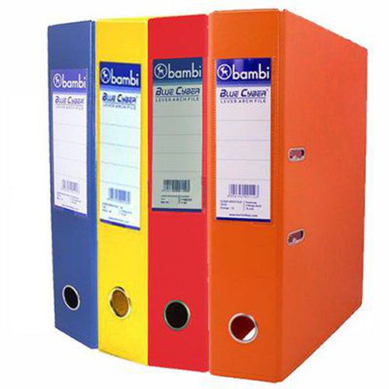 BAMBI BLUE CYBER LEVER ARCH FILE 1010 75 MM FOLIO (ATK) - WHITE