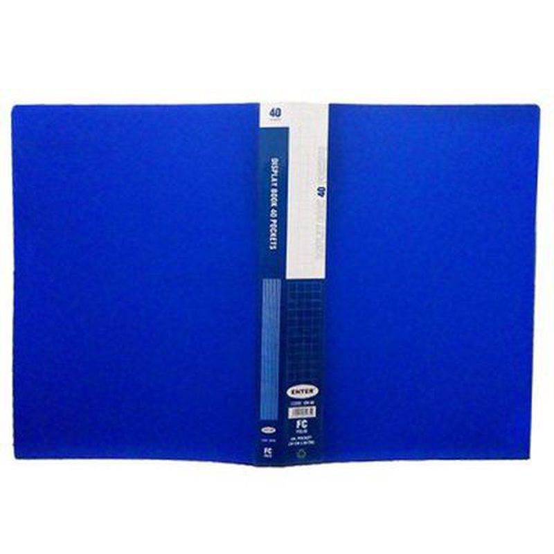 TEMPAT DOKUMEN CLEAR HOLDER 40 POCKET SIZE FC ENTER (ATK) - Biru