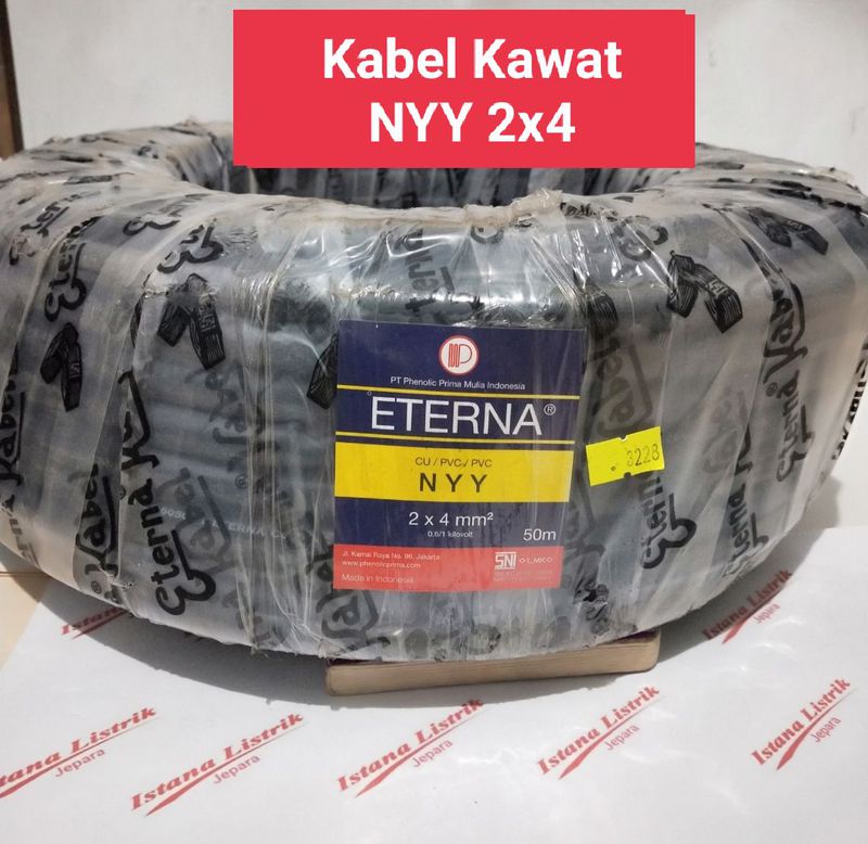 Kabel NYY 2x4 , hitam, Roll