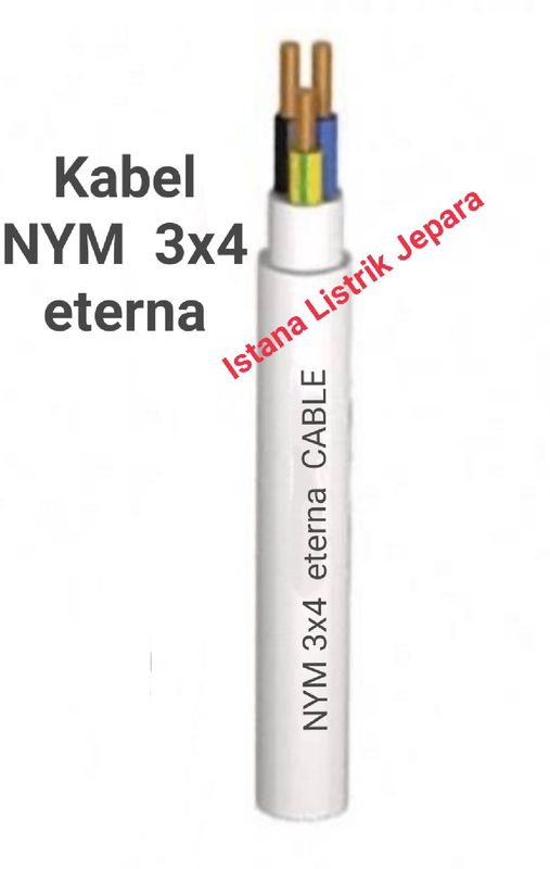 Kabel kawat NYM 3x4 putih per meter
