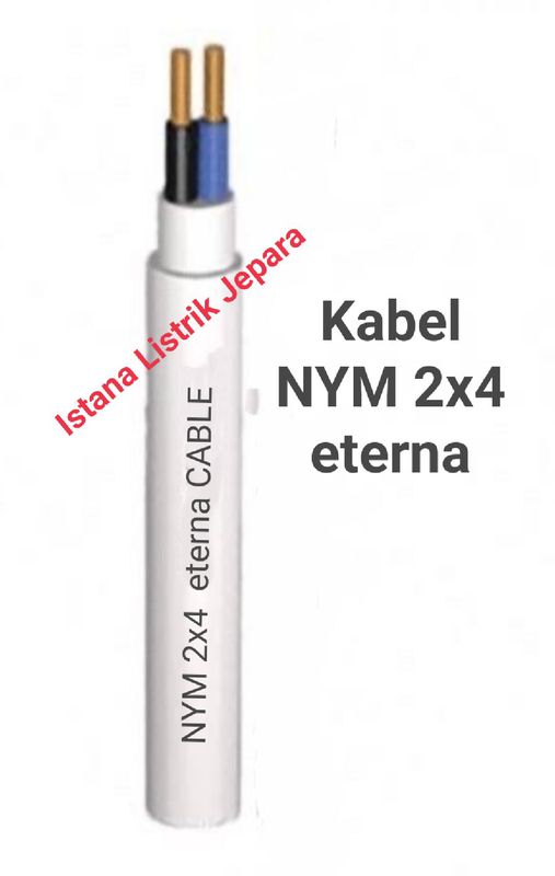 Kabel kawat NYM 2x4 putih per meter