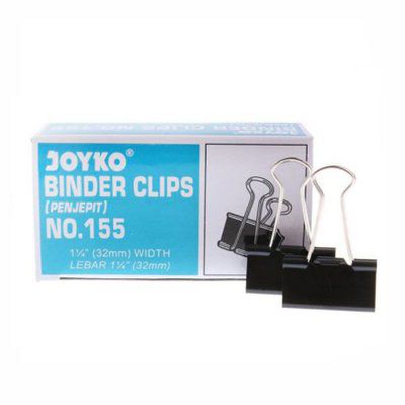 BINDER CLIPS 32MM 12 PCS JOYKO 155