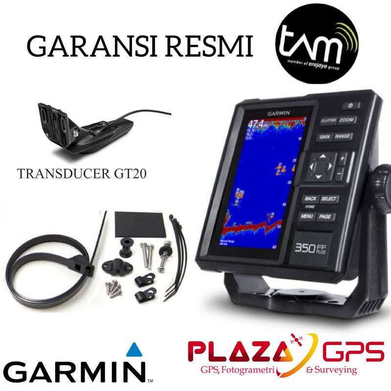 Fish Finder Garmin FF 350 Plus Paket Transducer GT20