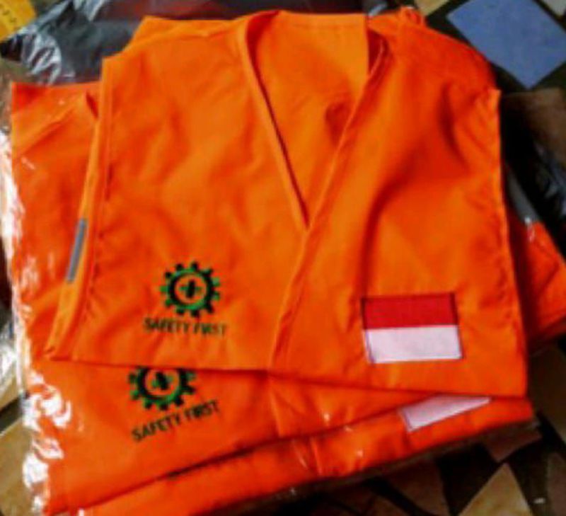 Rompi Safety Bordir K3 dan Bendera