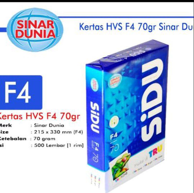 Kertas HVS F4 70 gr Sinar Dunia
