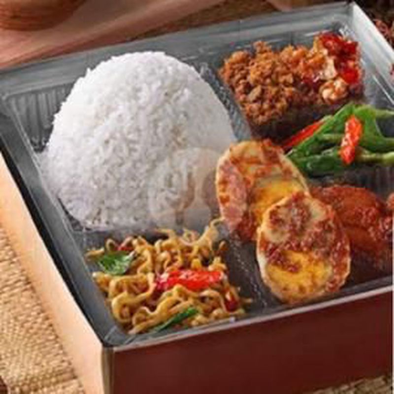 nasi rendang telur (paket B)