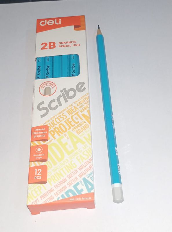 Pensil 2B Biasa Merk Deli (per Kotak/Lusin)