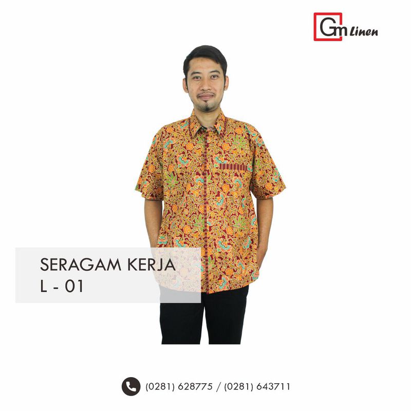 BAJU KERJA - SERAGAM KERJA - KEMEJA - HEM - BATIK - PREMIUM