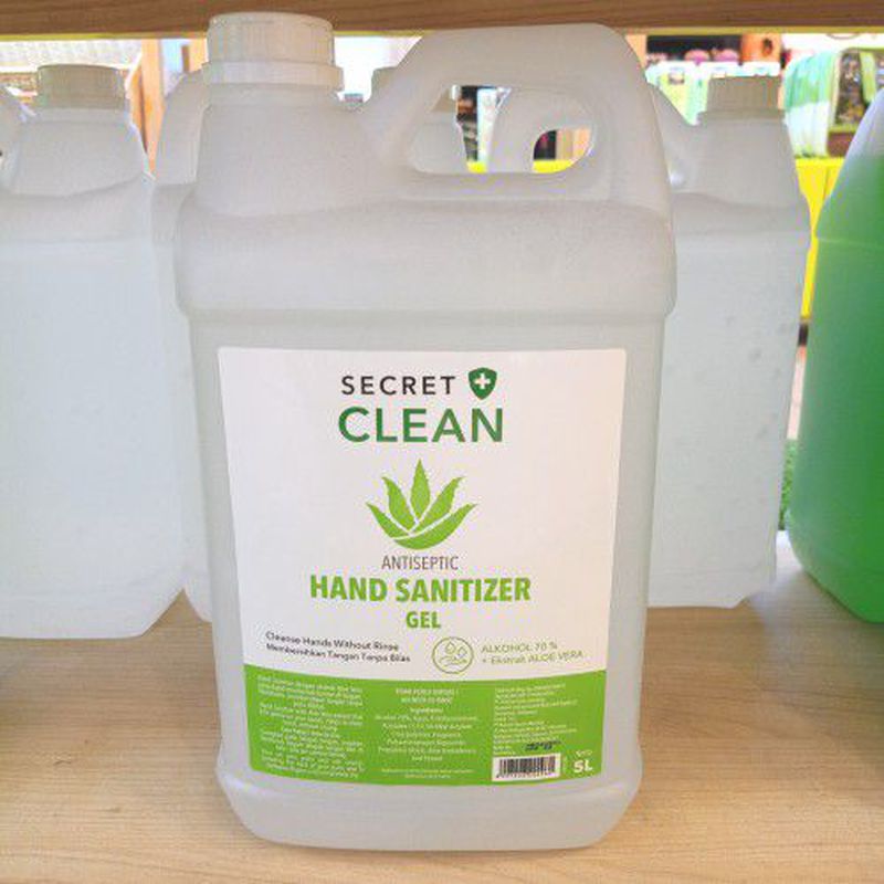 Hand Sanitizer Gel 5 Liter Merk Secret Clean